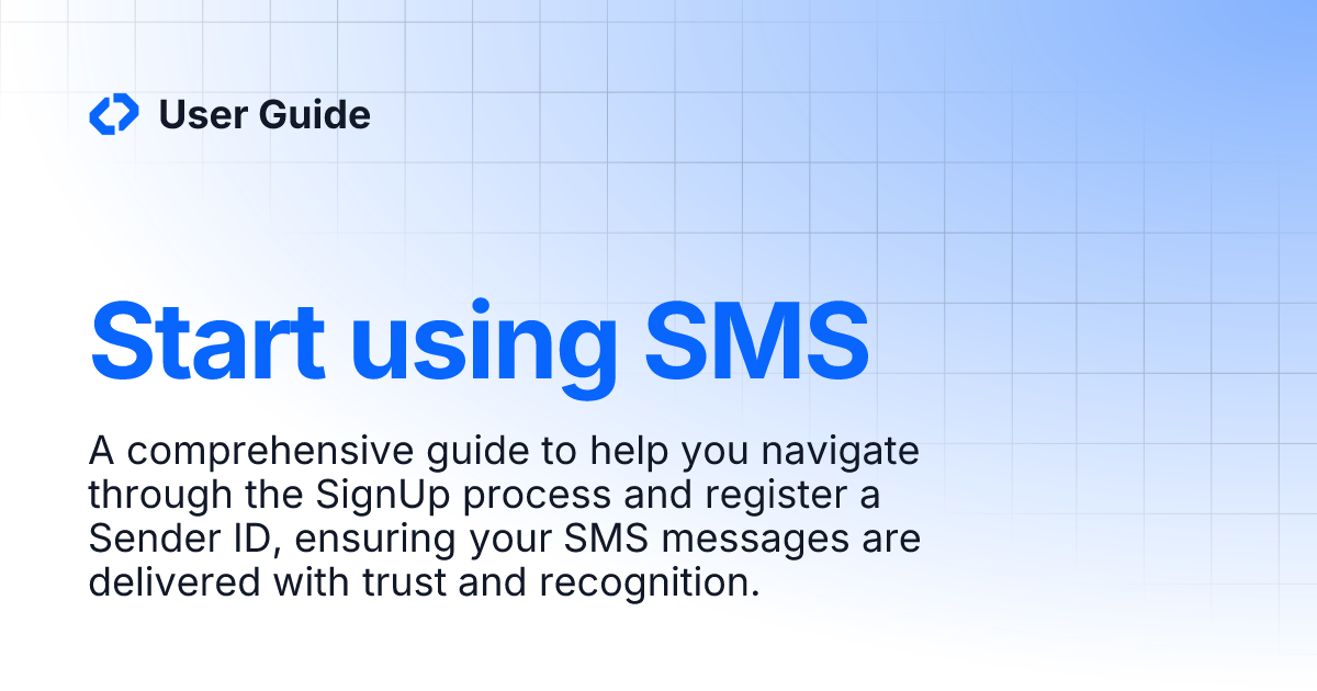 Start using SMS | User Guide